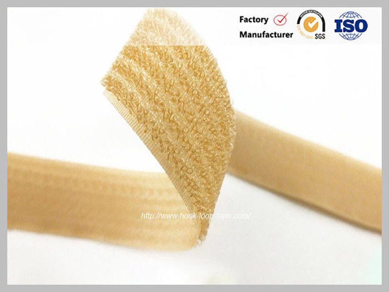 tan velcro Self Adhesive One Sided hook and loop Fastener Nylon Hook and Loop Tape