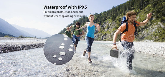P3 portable wireless bluetooth fabric speaker,IPX5 waterproof bluetooth speakers,power bank speakers supplier