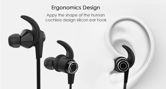Hot selling fast-charging sports bluetooth earphones,magnetic wireless in-ear sports earphone with earhook supplier
