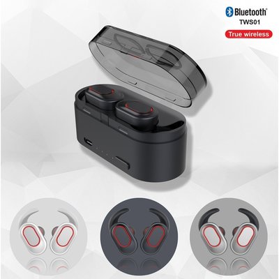 2019  mini ture wireless earbuds,Bluetooth 5.0 stereo earphones with detachable earfins,earphones with LED light supplier