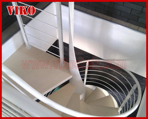 Spiral Staircase VH15S Tread Beech 304 Stainless Steel  Spiral Stainless Steel Stair  Handrail Railing Glass