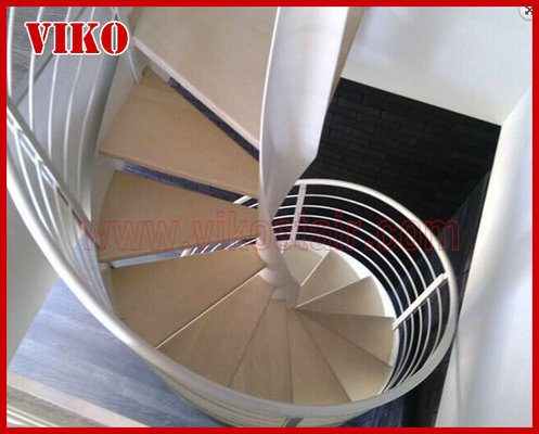Spiral Staircase VH15S Tread Beech 304 Stainless Steel  Spiral Stainless Steel Stair  Handrail Railing Glass