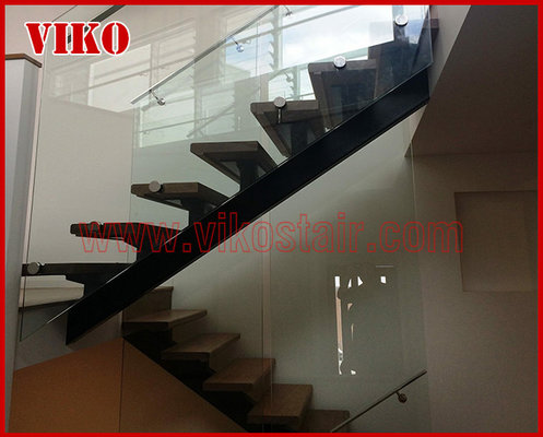 Straight Stringer Staircase VK04S Tempered Glass, 304 Stainless steel glass stainoff,stainless steel handrail