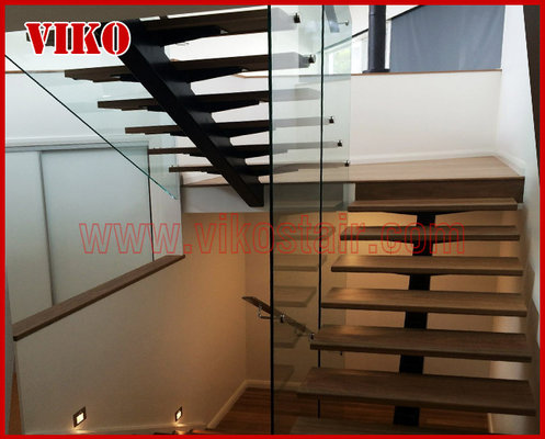 Straight Stringer Staircase VK04S Tempered Glass, 304 Stainless steel glass stainoff,stainless steel handrail