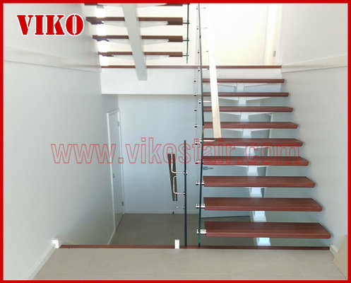 Straight Stringer Staircase VK04S Tempered Glass, 304 Stainless steel glass stainoff,stainless steel handrail