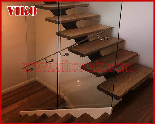 Straight Stringer Staircase VK04S Tempered Glass, 304 Stainless steel glass stainoff,stainless steel handrail