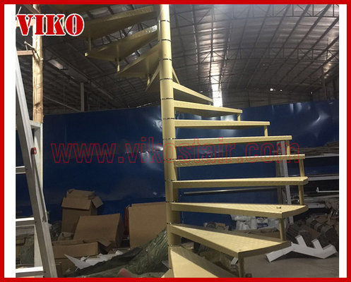 Spiral Staircase VH22S   Aluminum Tread Beech  304 Stainless Steel Stainless Steel Stair  Handrail Railing Glass