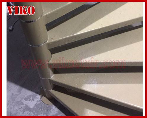 Spiral Staircase VH22S   Aluminum Tread Beech  304 Stainless Steel Stainless Steel Stair  Handrail Railing Glass