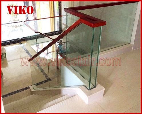 Straight Stringer Staircase VK11S 304 Stainless Steel,Glass Tread,12mm Tempered Glass Railing, Double Steel Plate Stair,