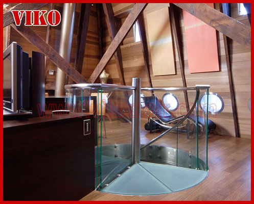 Spiral Staircase VH23S    Tread Tempered glass  304 Stainless Steel Stainless Steel Stair  Handrail Railing Glass