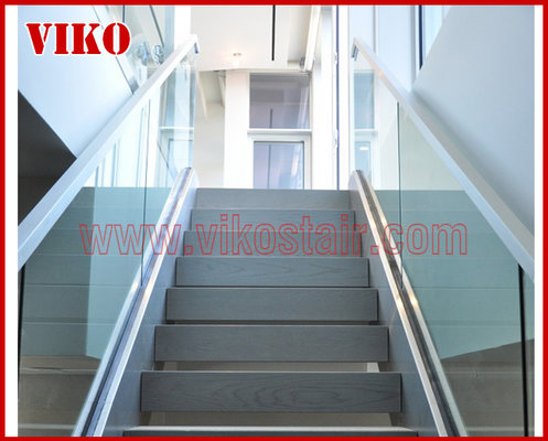 Double Steel Plate Staircase VK28S ，Wooden ，Beech Tread , Carbon Steel Stringer, Stainless Steel, Power Coated,