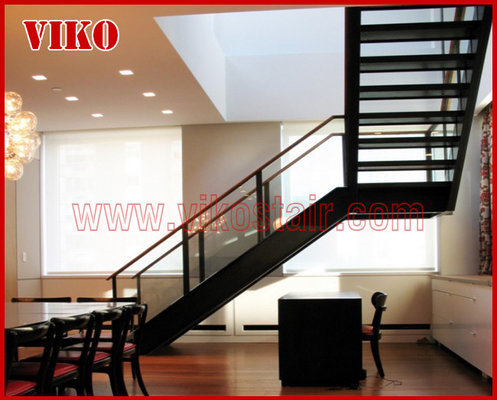 Double Steel Plate Staircase VK29S Stainless Steel, Power Coated,，Wooden ，Beech Tread , Carbon Steel Stringer,