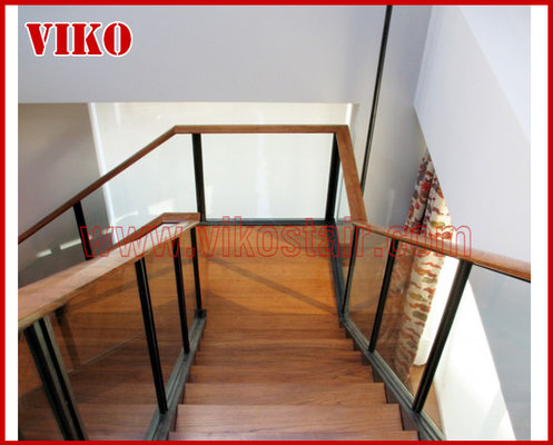 Double Steel Plate Staircase VK29S Stainless Steel, Power Coated,，Wooden ，Beech Tread , Carbon Steel Stringer,