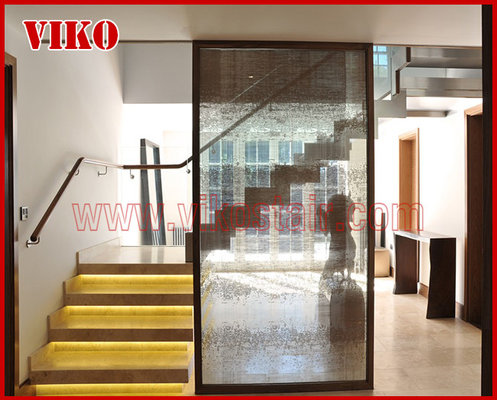Double Steel Plate Staircase VK31S Stainless Steel, Power Coated,，Wooden ，Beech Tread , Carbon Steel Stringer,