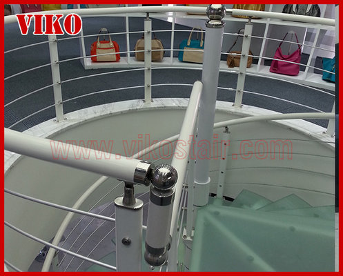 Spiral StaircaseVH45S TreadTempered glassAluminum Baluster Glass Handrail 304Stainless Steel Carbon Steel 	Powder-coated