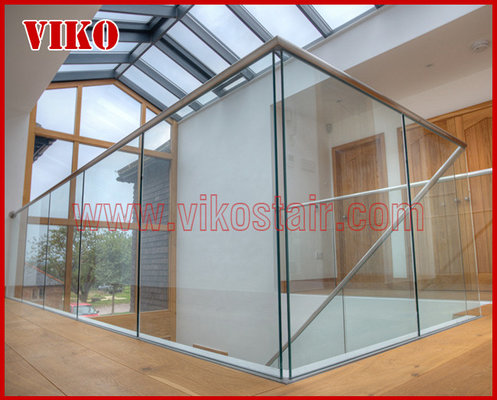 Floating Staircase VK39S Floating Stair Tempered GlassLED Light strip, Stringer: 5mm+5mm(Thickness), Dia 6mm Steel Cable