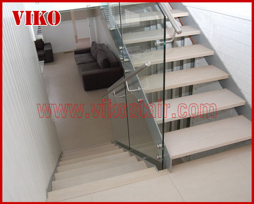 Double Steel Plate Staircase VK45S  Tempered GlassLED Light strip, Stringer: 5mm+5mm(Thickness), Dia 6mm Steel Cable