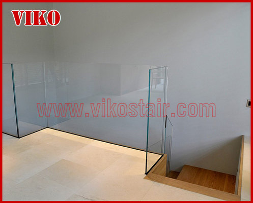 Double Steel Plate Staircase VK50S  Tempered GlassLED Light strip, Stringer: 5mm+5mm(Thickness), Dia 6mm Steel Cable