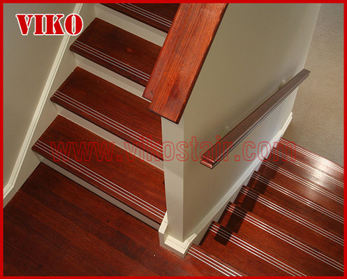 Double Steel Plate Staircase VK54S  Railing 304 Stainless steel Tread beech , Handrail b eech Stringer,carbon