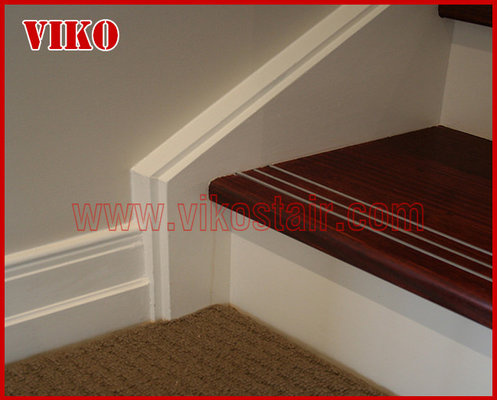Double Steel Plate Staircase VK54S  Railing 304 Stainless steel Tread beech , Handrail b eech Stringer,carbon