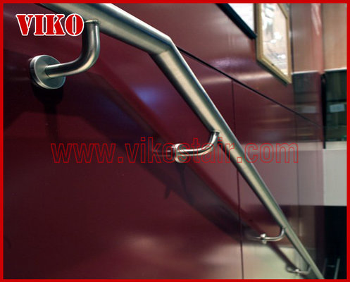Double Steel Plate Staircase VK55S  Tread beech ,Railing tempered glass, Handrail b eech Stringer,carbon