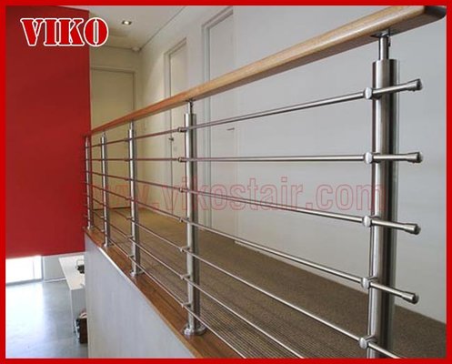 Steel Cable Stair VK70SC Aluminum Baluster  Treed BeechGlass Handrail 304 Stainless Steel Carbon SteelPowder-coate