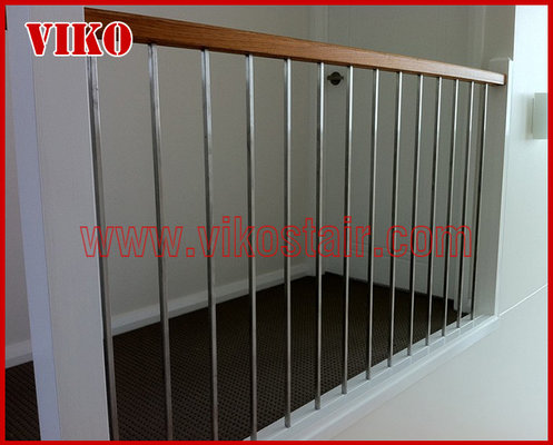 Wrought Iron Staircase VK88S  Wrought Iron Handrail Tread Beech ,Railing tempered glass, Handrail b eech Stringer,carbon