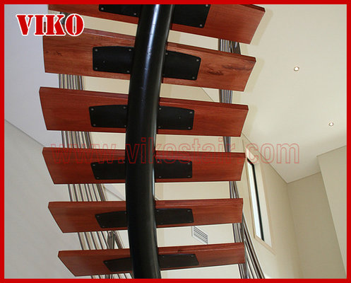 Steel Cable Stair VK85SC  304 Stainless Steel Handrail  Treed American Oak  Carbon Steel Powder-coate   Aluminum