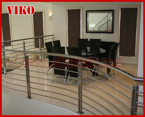 Steel Cable Stair VK85SC  304 Stainless Steel Handrail  Treed American Oak  Carbon Steel Powder-coate   Aluminum