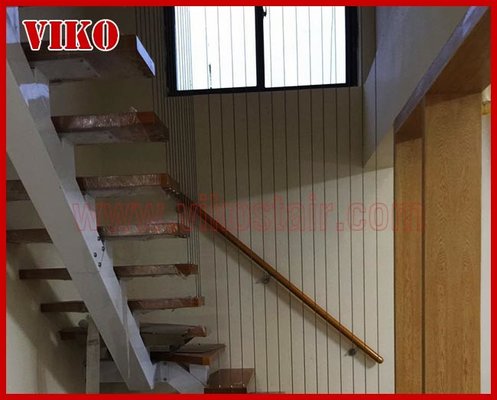 Steel Cable Stair VK94SC Treed Beech WoodenHandrail  Carbon Powder-coate Aluminum304 Stainless Steel