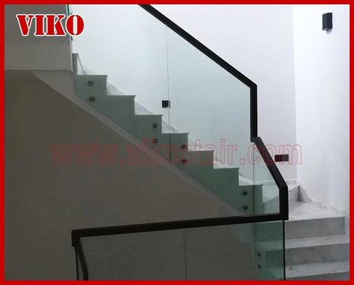 Glass Spigot For Glass Railing VH99SB GlassSpigot 304 stainless steel Tempered glass Railing UChannel Cap Handrail Clean
