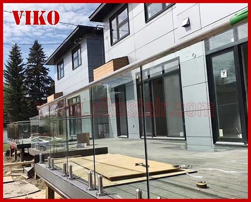 Glass Spigot For Glass Railing VH100SB Tempered glass Railing GlassSpigot 304 stainless steel UChannel Cap Handrail Clea