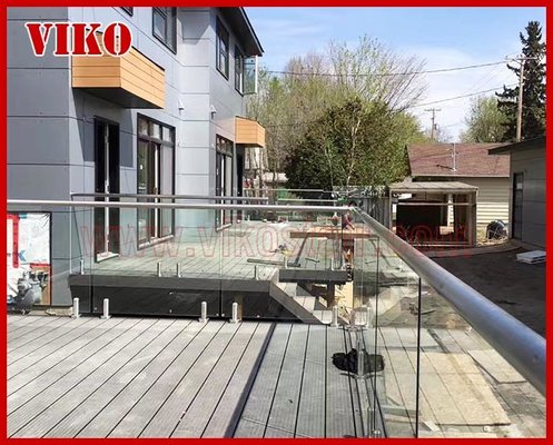 Glass Spigot For Glass Railing VH100SB Tempered glass Railing GlassSpigot 304 stainless steel UChannel Cap Handrail Clea