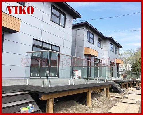 Glass Spigot For Glass Railing VH100SB Tempered glass Railing GlassSpigot 304 stainless steel UChannel Cap Handrail Clea