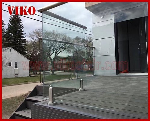 Glass Spigot For Glass Railing VH100SB Tempered glass Railing GlassSpigot 304 stainless steel UChannel Cap Handrail Clea