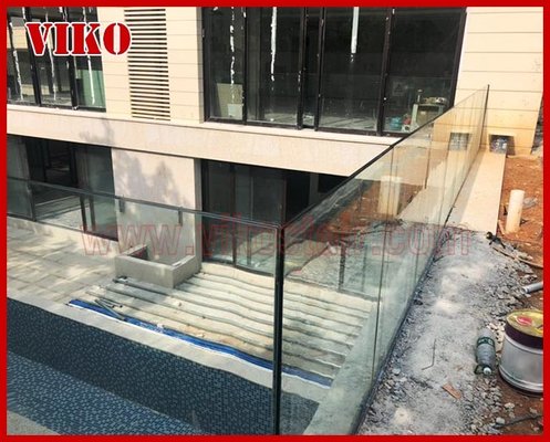 Glass Spigot For Glass Railing VH101SB Tempered glass Railing GlassSpigot 304 stainless steel UChannel Cap Handrail Clea
