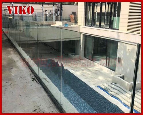 Glass Spigot For Glass Railing VH101SB Tempered glass Railing GlassSpigot 304 stainless steel UChannel Cap Handrail Clea