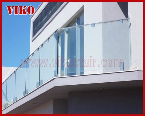 Glass Spigot For Glass Railing VH107SB 304 stainless steel Glass Spigot UChannel Cap Handrail Tempered glass RailingClea
