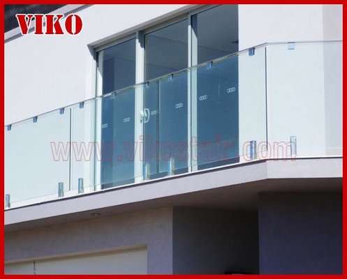 Glass Spigot For Glass Railing VH107SB 304 stainless steel Glass Spigot UChannel Cap Handrail Tempered glass RailingClea