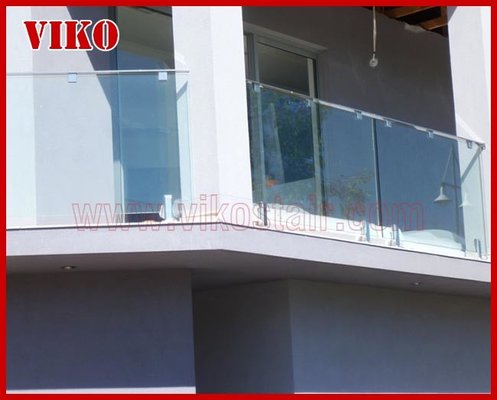Glass Spigot For Glass Railing VH107SB 304 stainless steel Glass Spigot UChannel Cap Handrail Tempered glass RailingClea