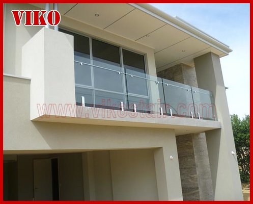 Glass Spigot For Glass Railing VH108SB Tempered glass 304 stainless steel Glass Spigot UChannel Cap Handrail RailingClea