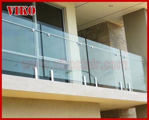 Glass Spigot For Glass Railing VH108SB Tempered glass 304 stainless steel Glass Spigot UChannel Cap Handrail RailingClea