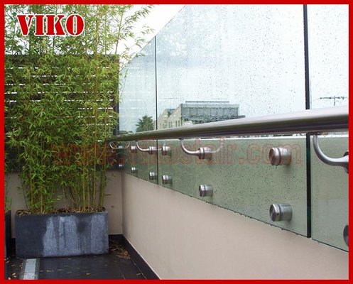 Glass Spigot For Glass Railing VH116SB Tempered glass 304 stainless steel Cap Handrail Glass Spigot UChannel RailingClea