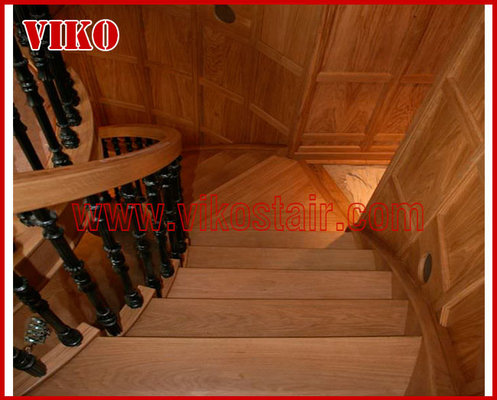 Wrought Iron Staircase VK109S  Wrought Iron Handrail Tread Beech,Railing tempered glass, Handrail b eech Stringer,carbon