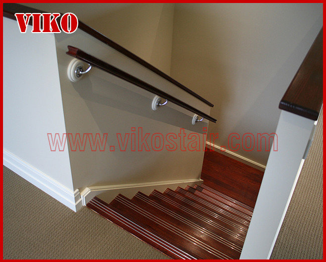 Double Steel Plate Staircase VK54S  Railing 304 Stainless steel Tread beech , Handrail b eech Stringer,carbon