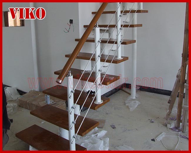 Steel Cable Stair VK73SC Handrail Beech 304 Stainless Steel Aluminum Baluster  Treed BeechGlass Carbon SteelPowder-coate