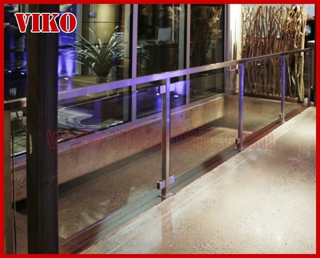 Glass Spigot For Glass Railing VH102SB GlassSpigot Tempered glass Railing 304 stainless steel UChannel Cap Handrail Clea