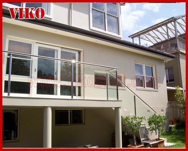 Glass Spigot For Glass Railing VH103SB 304 stainless steel Glass Spigot Tempered glass RailingUChannel Cap Handrail Clea