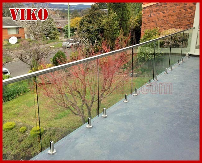 Glass Spigot For Glass Railing VH110SB Glass Spigot Tempered glass 304 stainless steel UChannel Cap Handrail RailingClea
