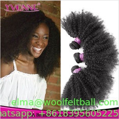 China best afro kinky human hair 24" human hair weft weave supplier